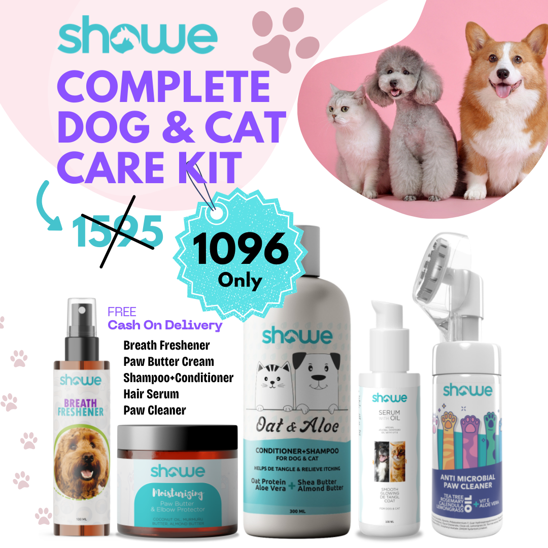 Dog & Cat Complete Care Kit - Conditioner Shampoo 300ML - Hair Serum ...